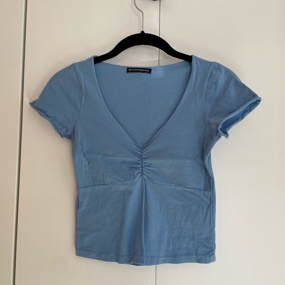 Brandy Melville | Tops | Brandy Melville Gina Top In Blue | Poshmark